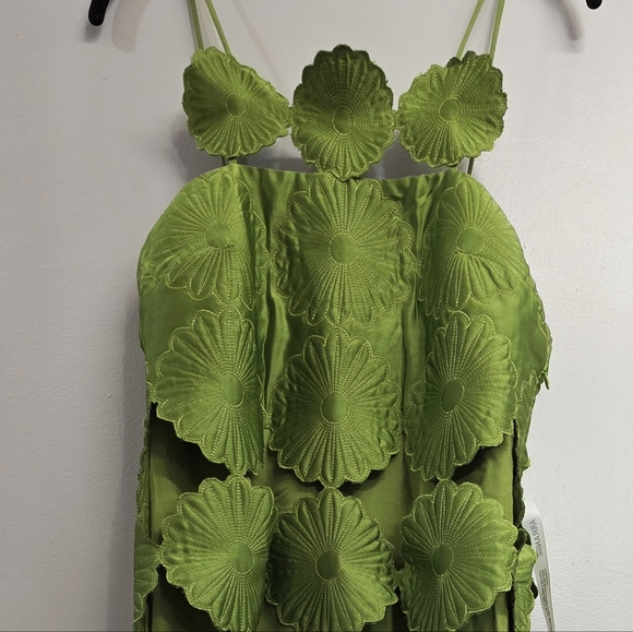 ASOS | Dresses | Asos Arrange Sz 4 Floral Cutwork Midi Dress Green ...